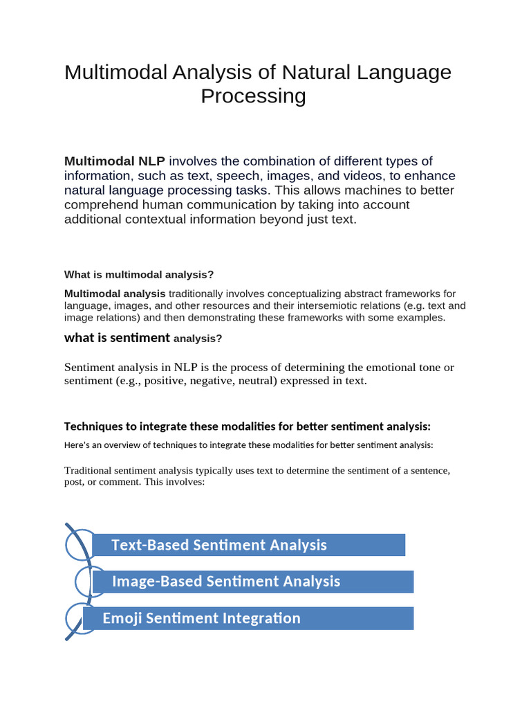 Multimodal Analysis of Natural Language | PDF | Information Science | Computing