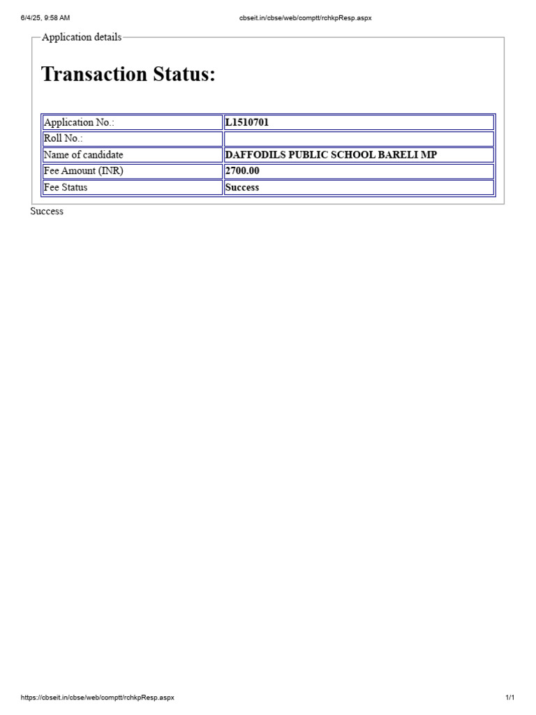 Cbseit - in Cbse Web Comptt RchkpResp - Aspx 01 | PDF