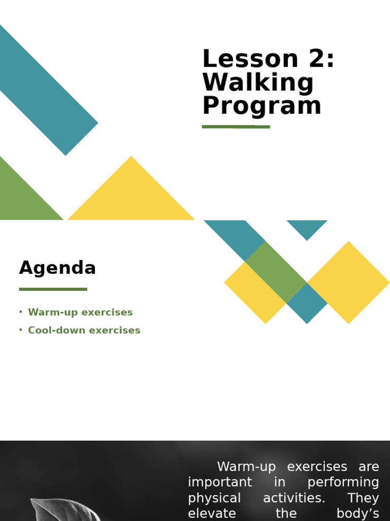 Lesson 2 - Walking Program | PDF