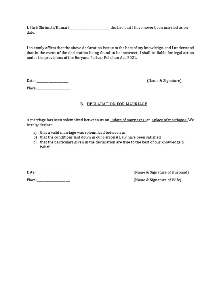 Declare Form | PDF