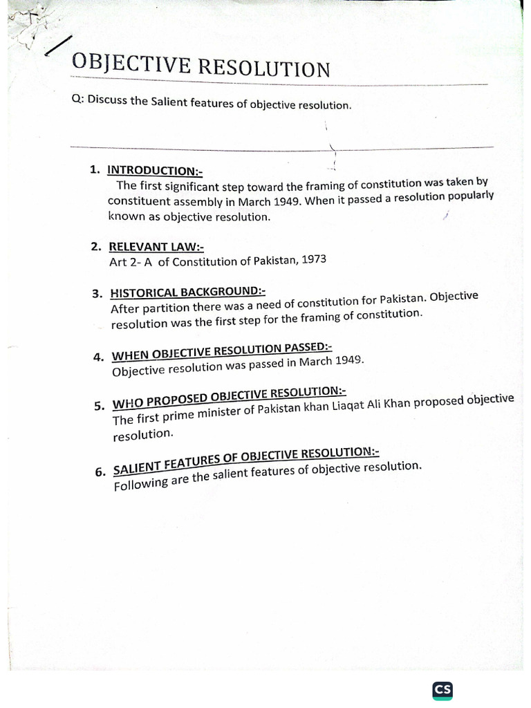 Objective Resolution and Preamble of Constitution of Pakistan 1973 | PDF