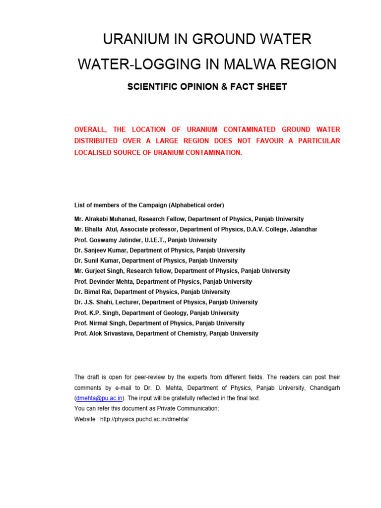 Uranium-Facts-201207 240519 010837 | PDF | Soil | Uranium