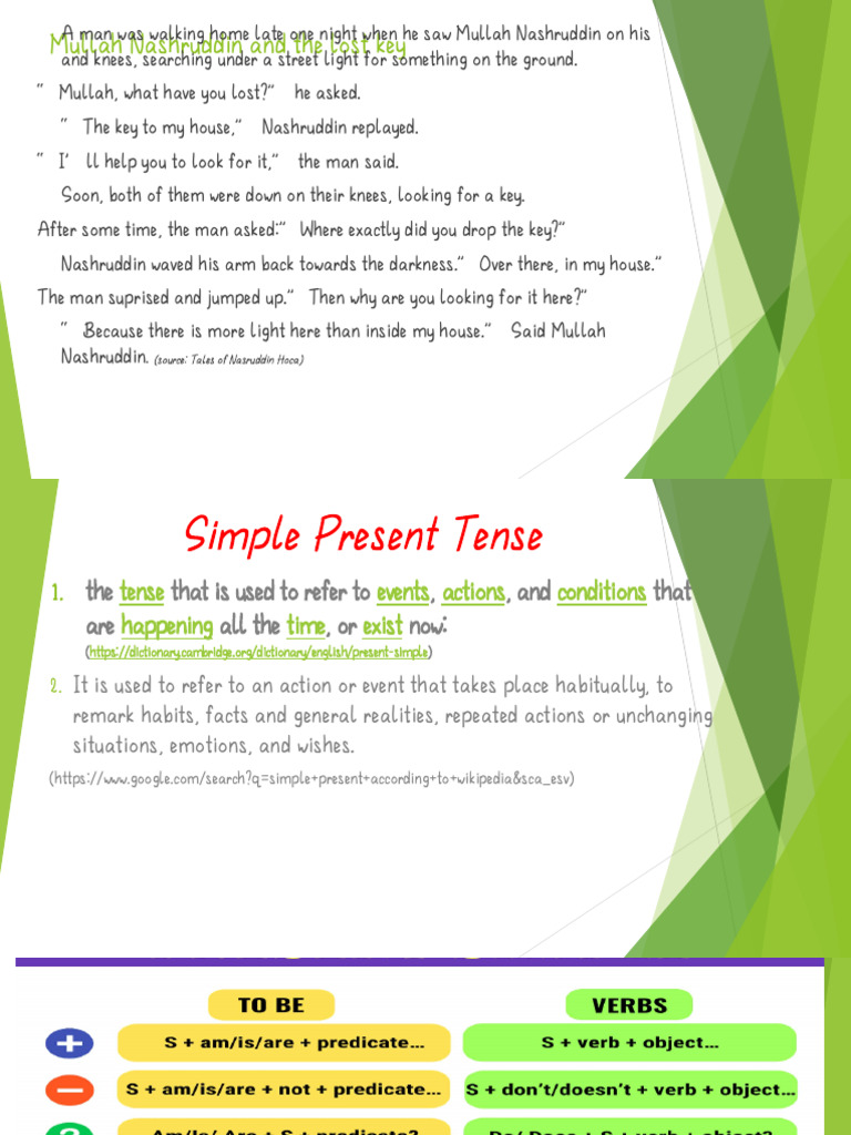 Simple Present Tense | PDF | Linguistic Morphology | Language Mechanics