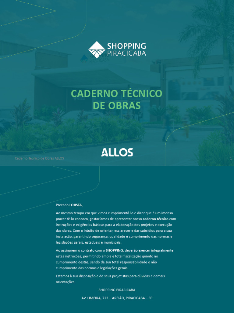 Spi - Oper Amb - Caderno Tecnico de Obras - 2025 | PDF | Ar condicionado | Drywall