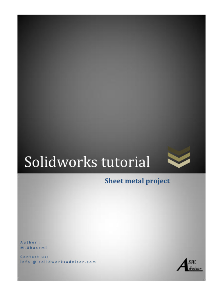 SolidWorks Sheet Metal Tutorial Guide | PDF | Sheet Metal | Mechanical ...
