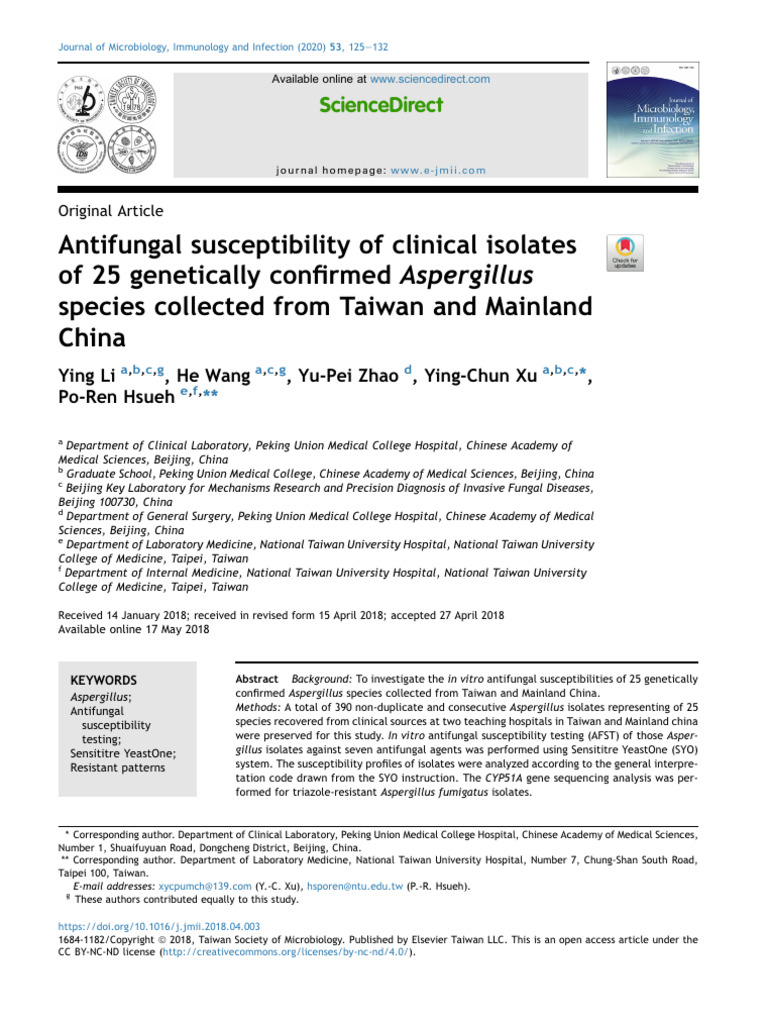 Antifungal Susceptibility Testing 3 | PDF | Aspergillus | Antimicrobial ...