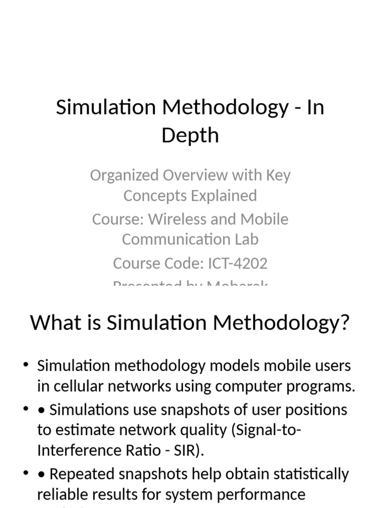 Simulation Methodology in Depth | PDF | Cellular Network | Simulation