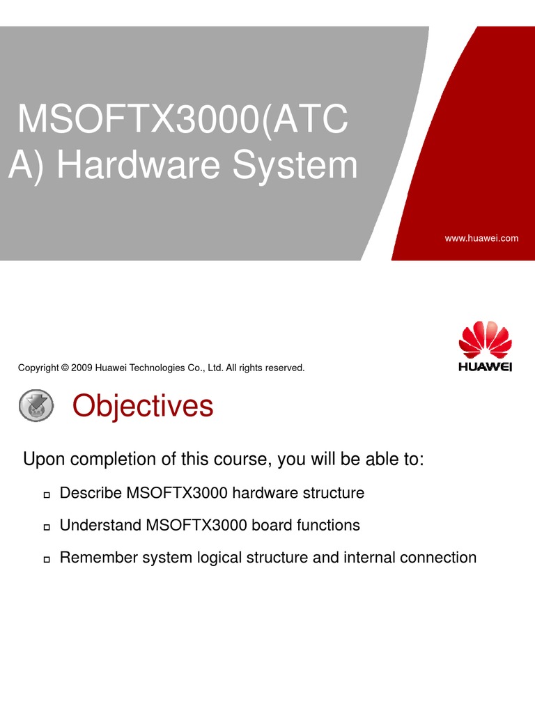 1 MSOFTX3000 (ATCA) Hardware System | PDF | Physical Layer Protocols ...