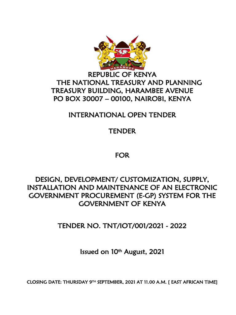 Electronic Government Procurement e GP System | PDF | Joint Venture