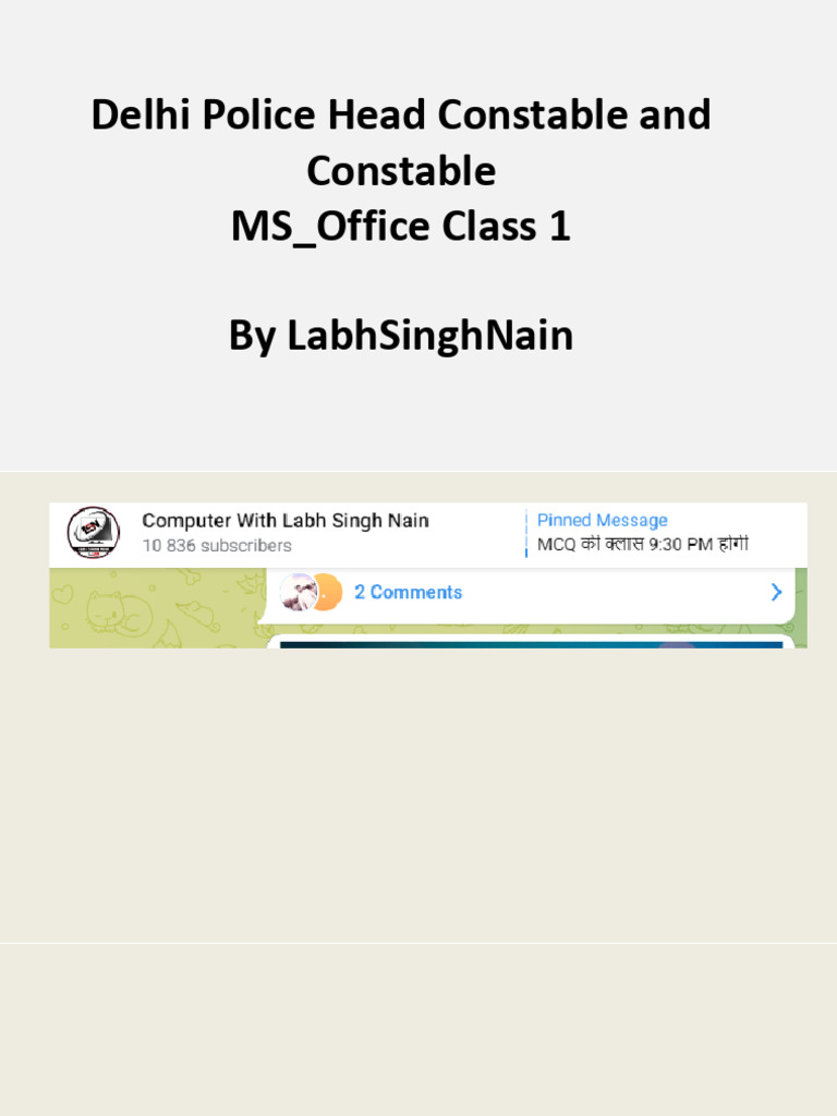 MS Word Class1 | PDF