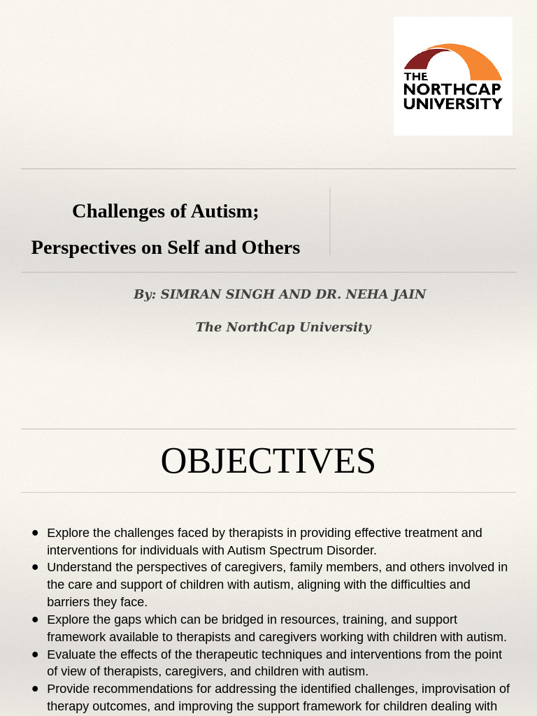 Challenges Of Autism Pdf Autism Psychotherapy