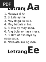 Letrang Y Worksheets | PDF