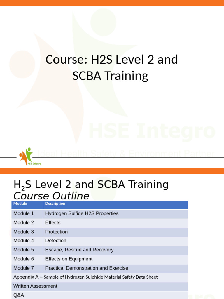 H2S Level 2 Training | PDF | Odor | Personal Protective Equipment