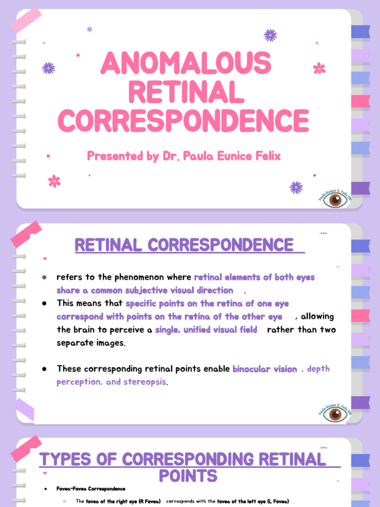 Anomalous Retinal Correspondence | PDF | Visual Perception | Retina