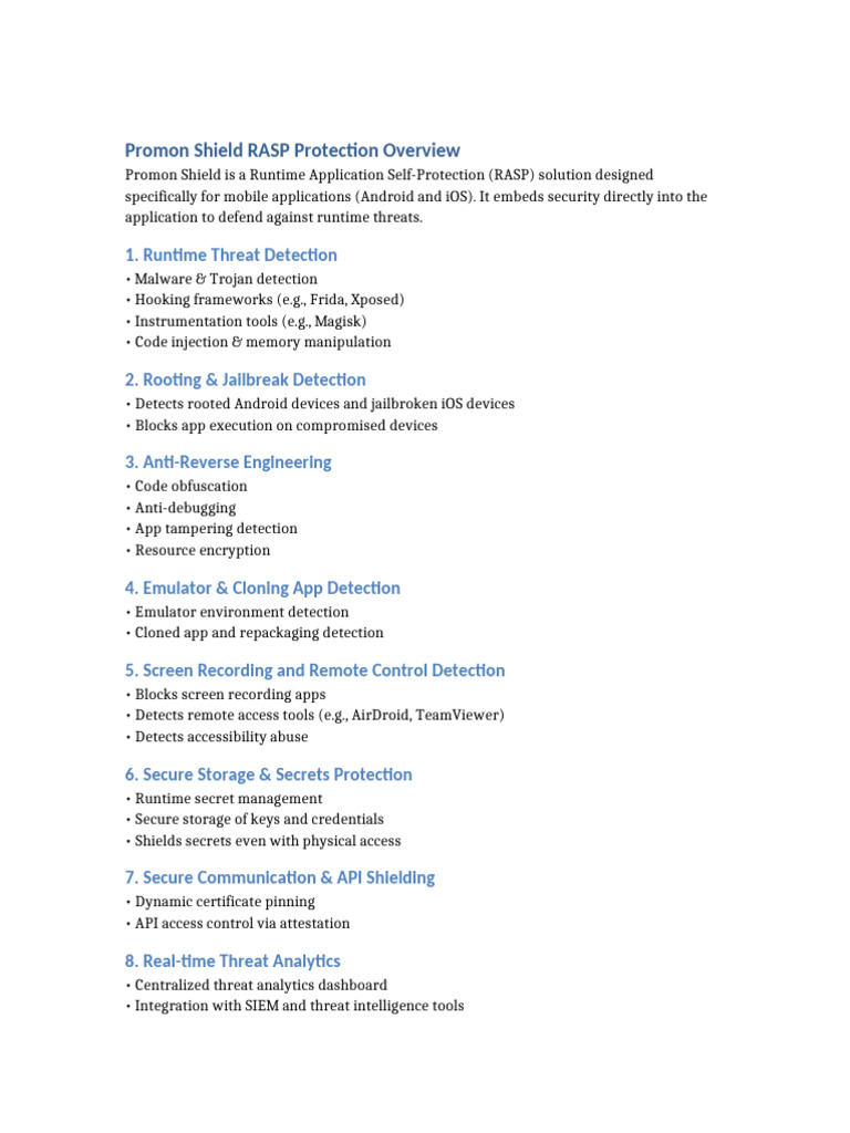 Promon Shield RASP Protection-1 | PDF