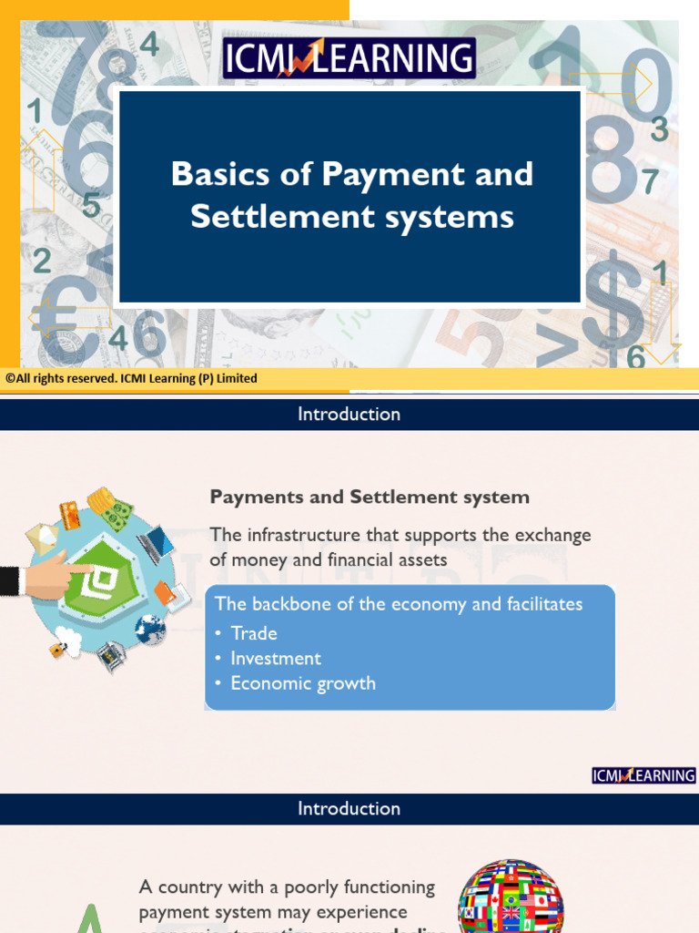2 Introduction Basics of Payment and Settlement Systems | PDF | Banks ...