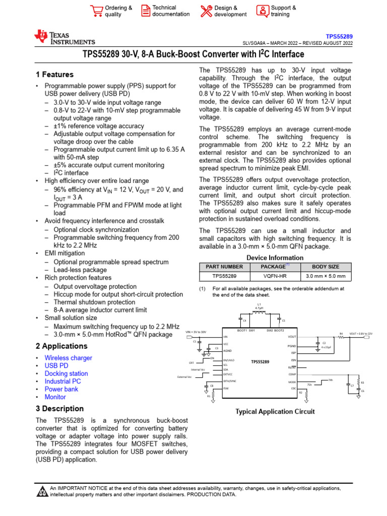 Tps 55289 | PDF | Power Supply | Electrostatic Discharge