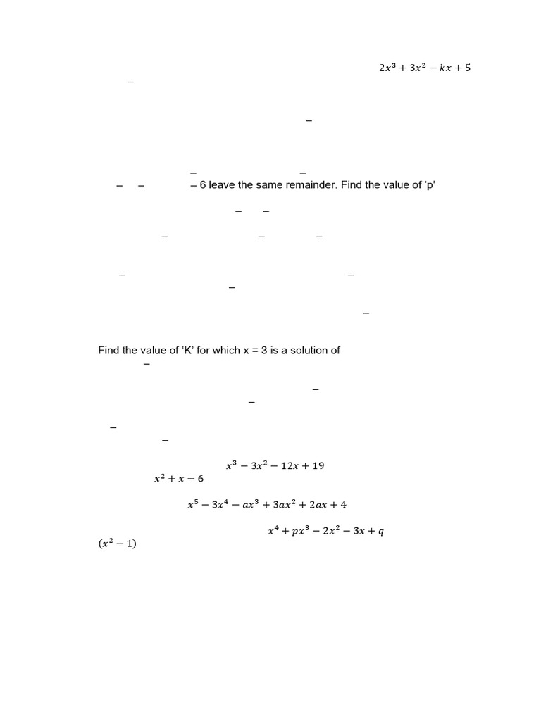 Factor Theorem | PDF