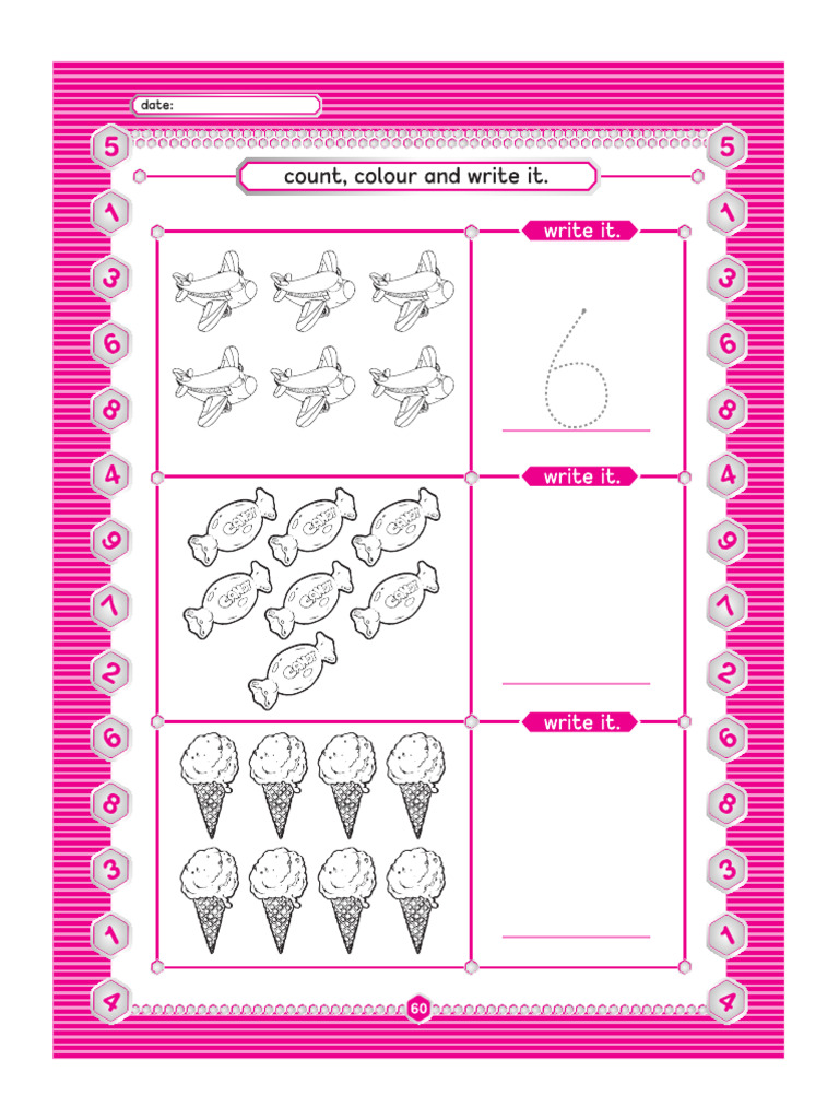 3 in 1 Nursery Math Copy Part 2 | PDF