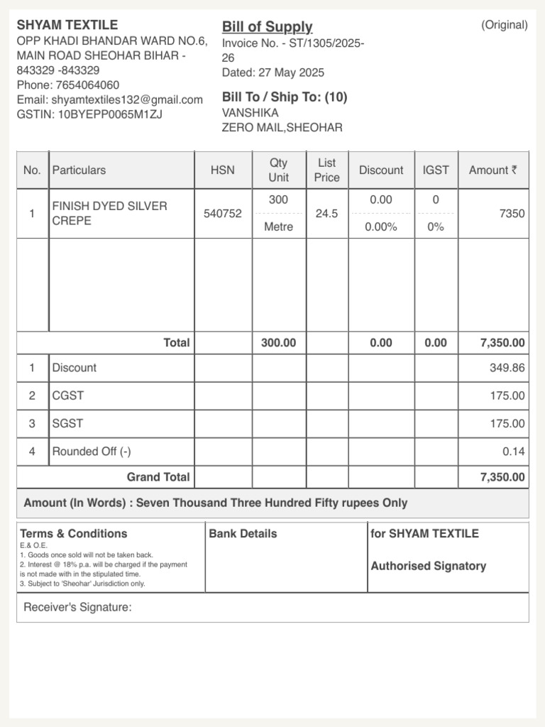 VANSHIKA Invoice1748600964271 | PDF