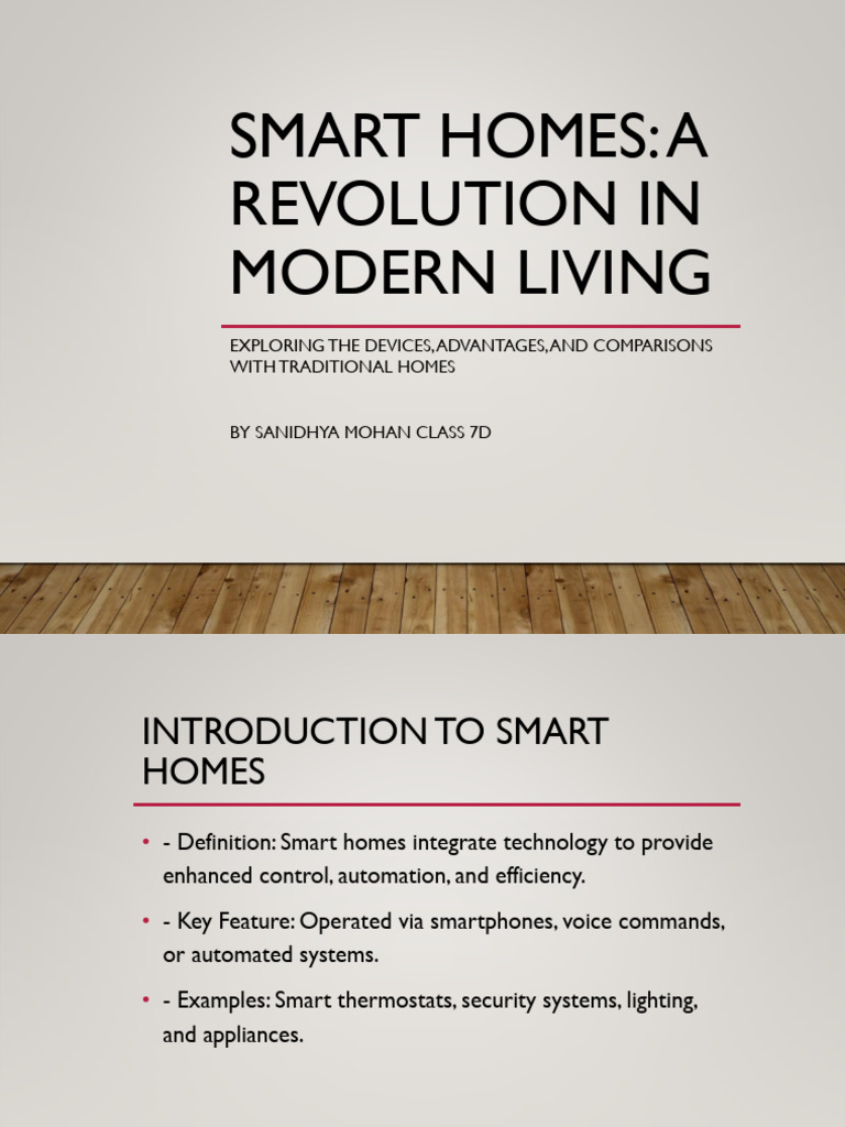 Smart Homes Presentation Pdf