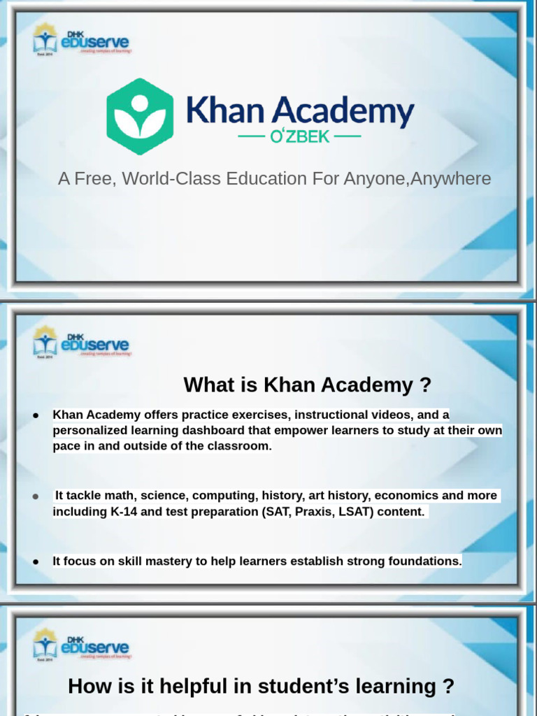 Khan Academy: Free Learning for All | PDF