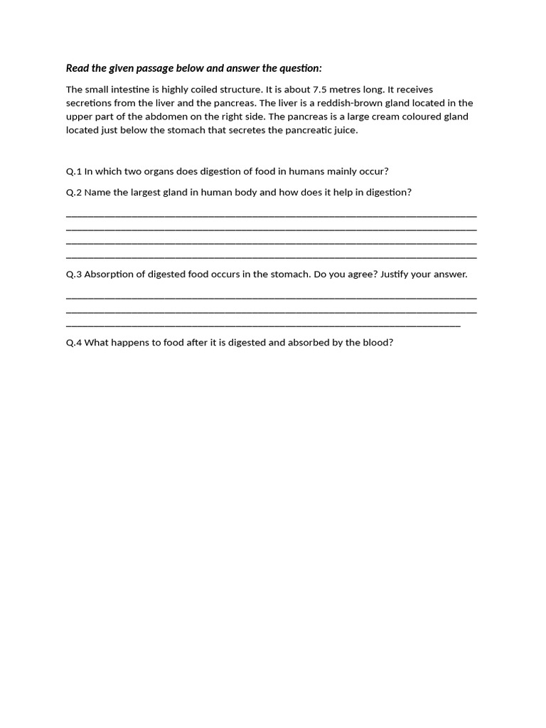 Case Study - Nutrition in Animals | PDF