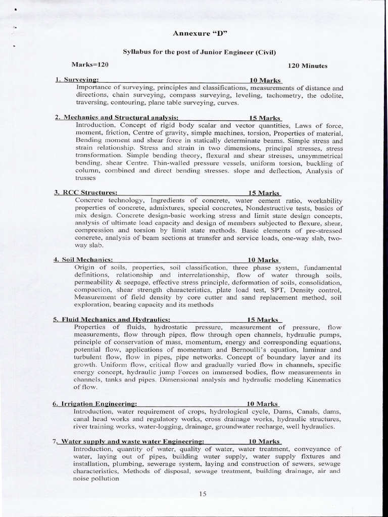 JKSSB Je Syllabus | PDF