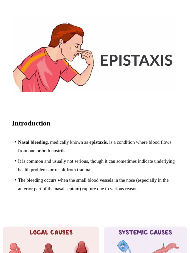 First Aid for Epistaxis Management | PDF