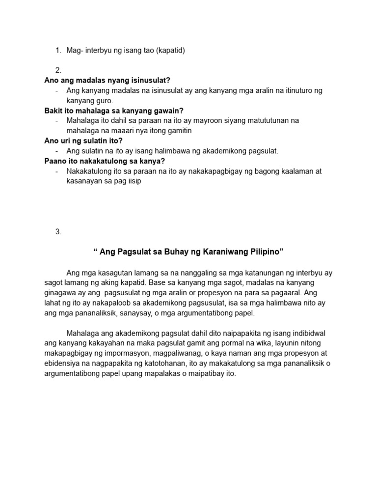 FPL Takdang Aralin | PDF