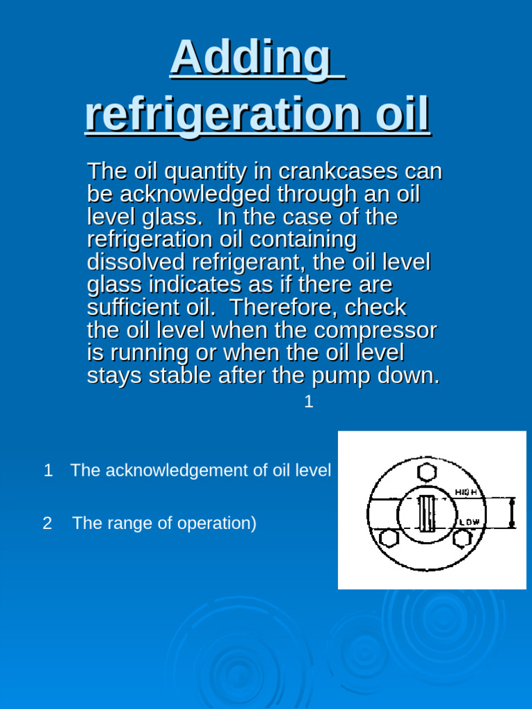 Adding Oil to Refrigeration Compressors | PDF | Pump | Vacuum