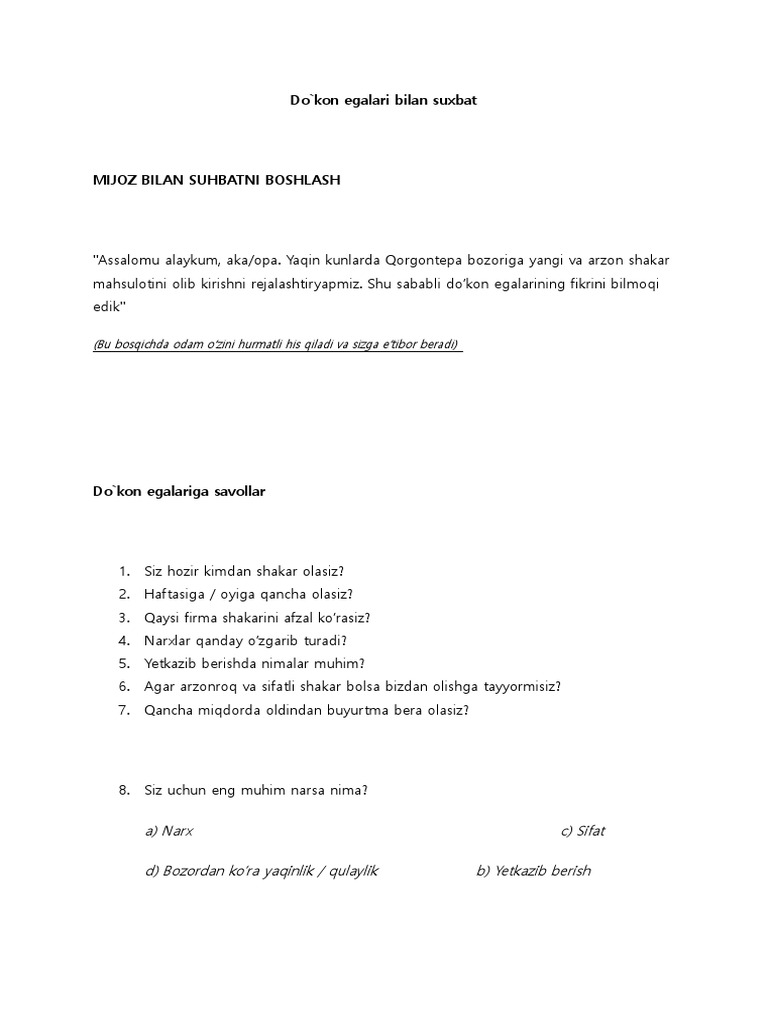 Nse-1098250112714444516-Dokon Egalari Bilan Suxbat PDF | PDF