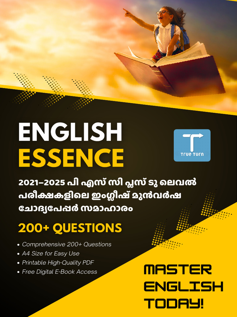 English Previous Question Papers Plus Two Level | PDF | Adverb | Syntax