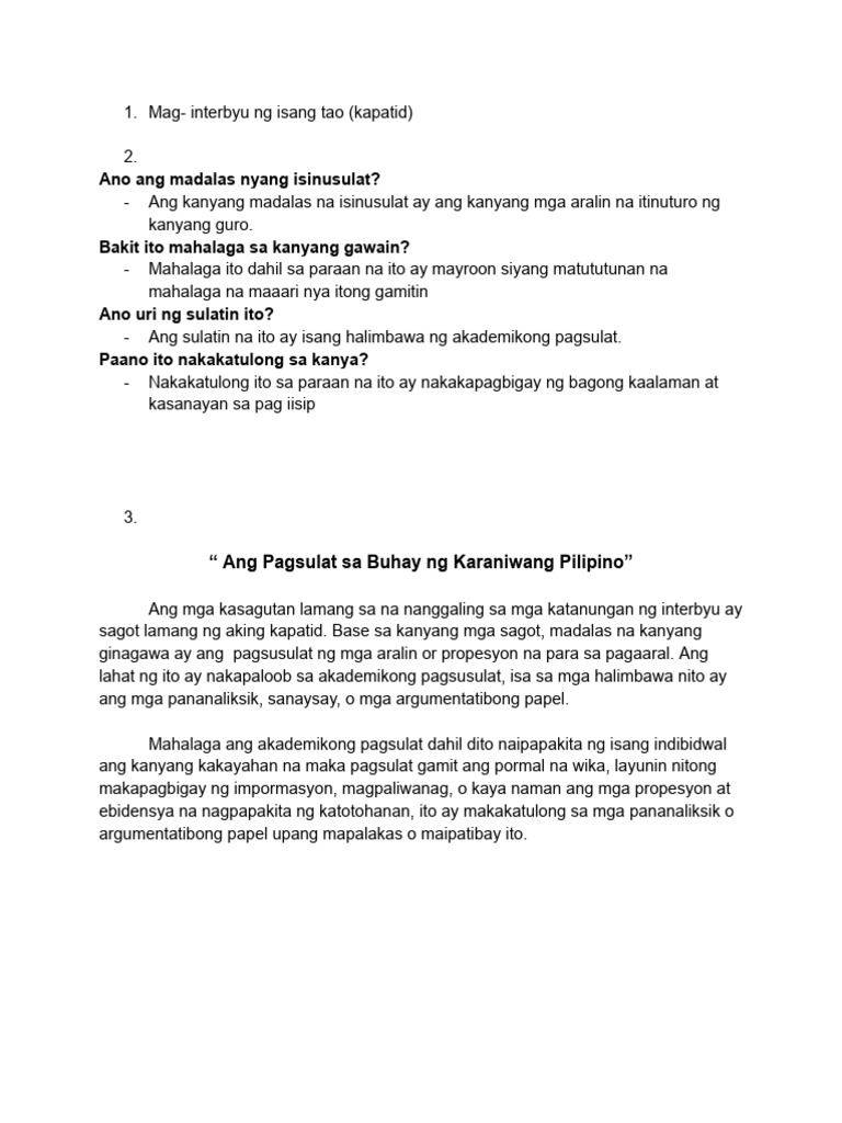 FPL Takdang Aralin | PDF