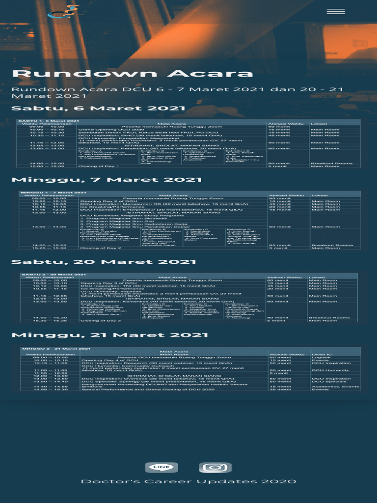 Rundown Dcu Dcu 2020 | PDF