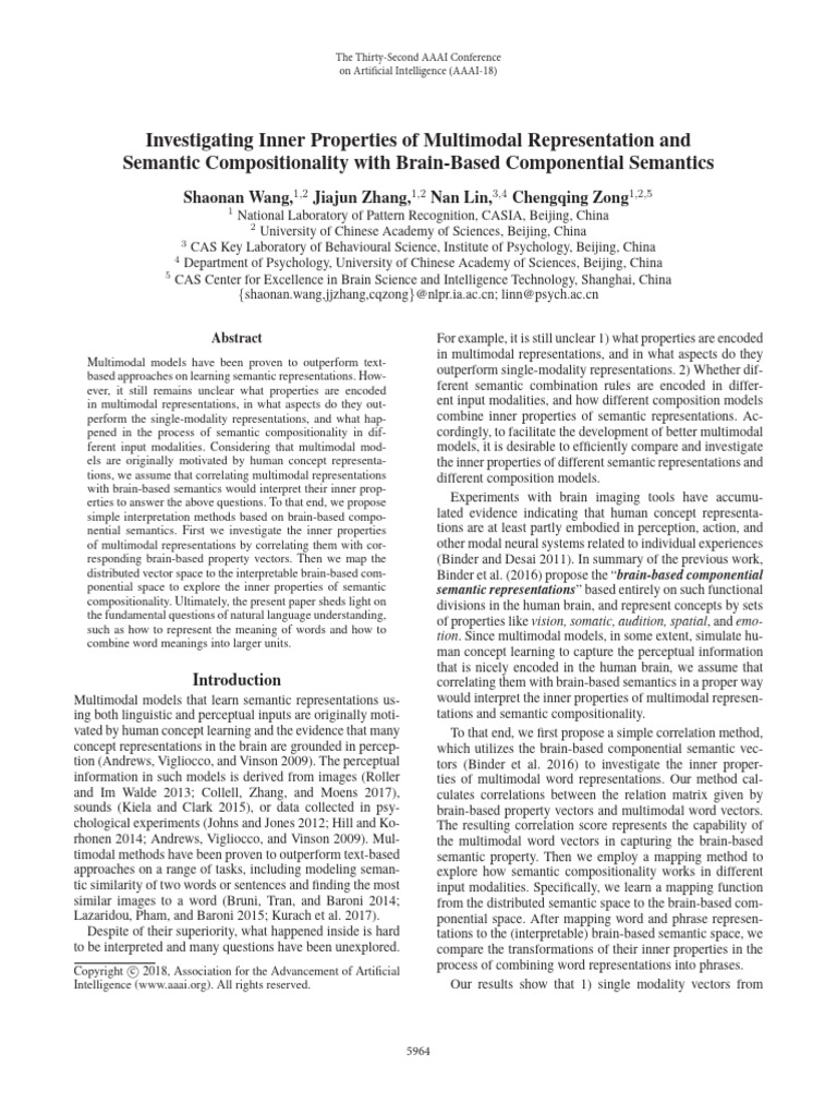 AAAI18-Investigating Inner Properties of Multimodal Representation and Semantic Compositionality ...