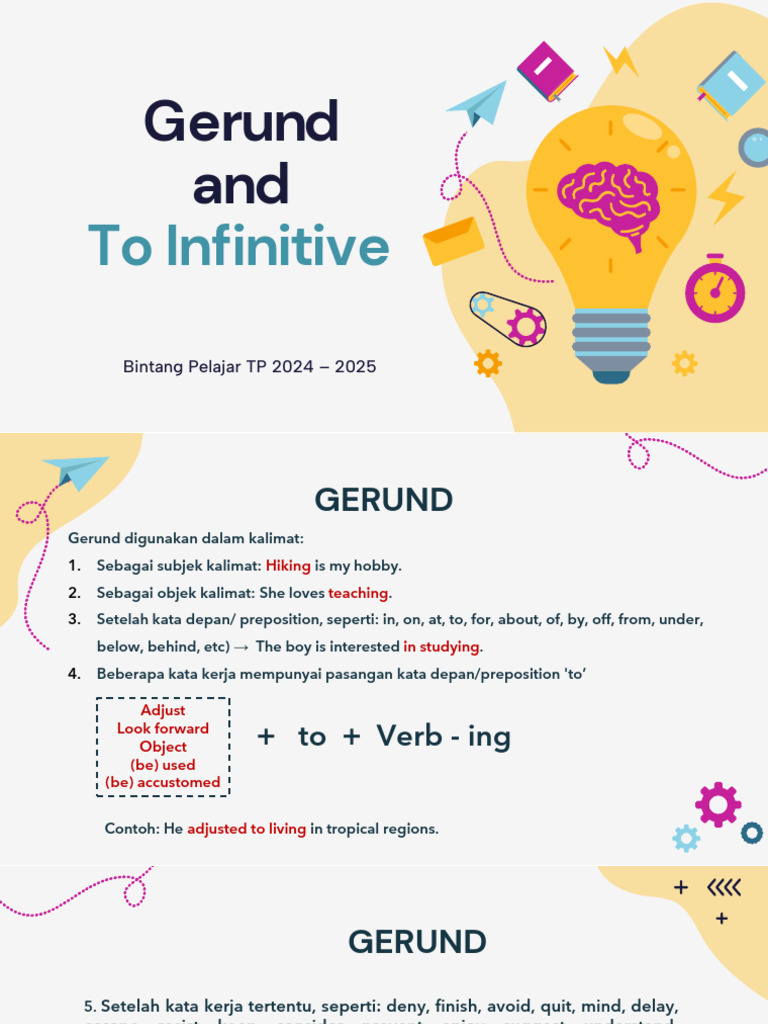 Gerund and To Infinitive | PDF | Semantic Units | Grammatical Conjugation