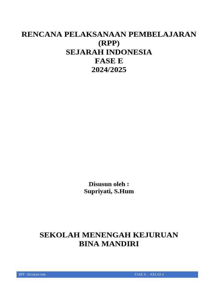 Form RPP Per Pertemuan | PDF