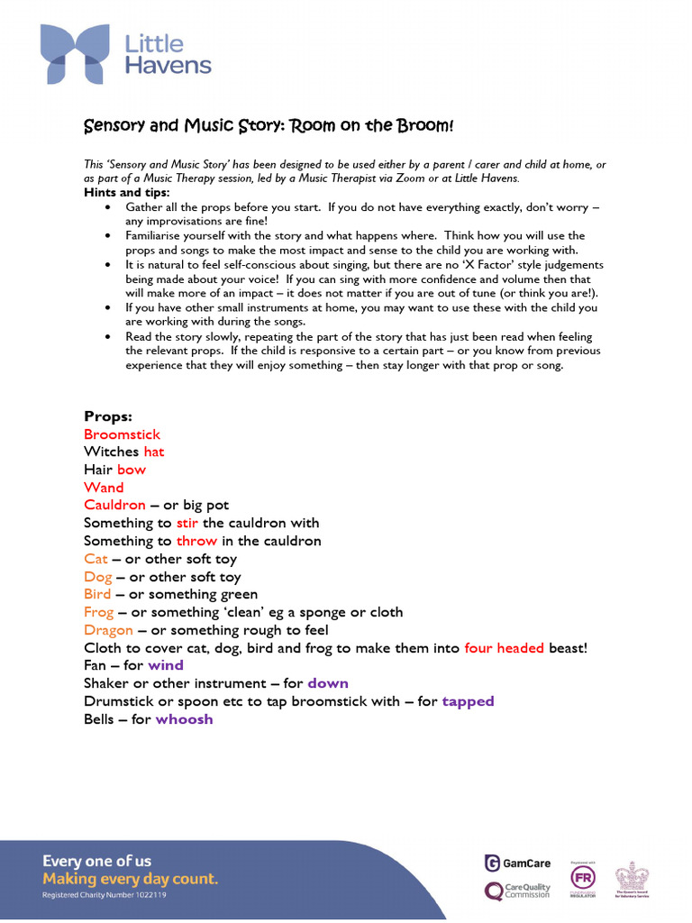 Sensory Storytime Room On The Broom | PDF