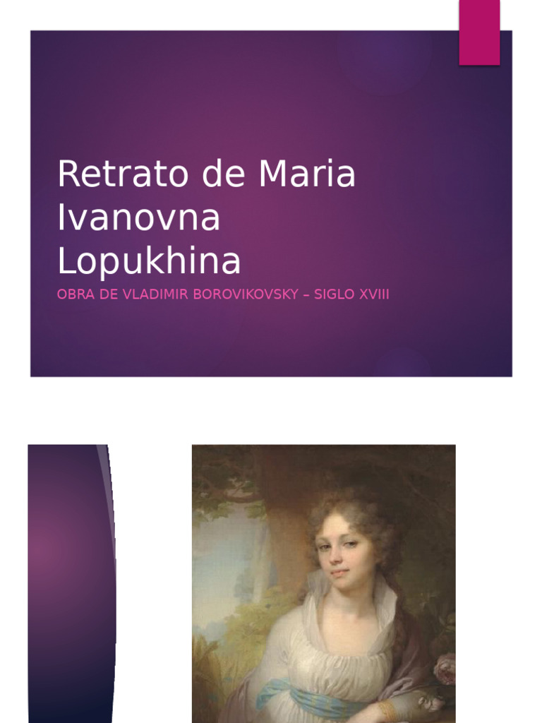 Retrato Maria Ivanovna Lopukhina | PDF