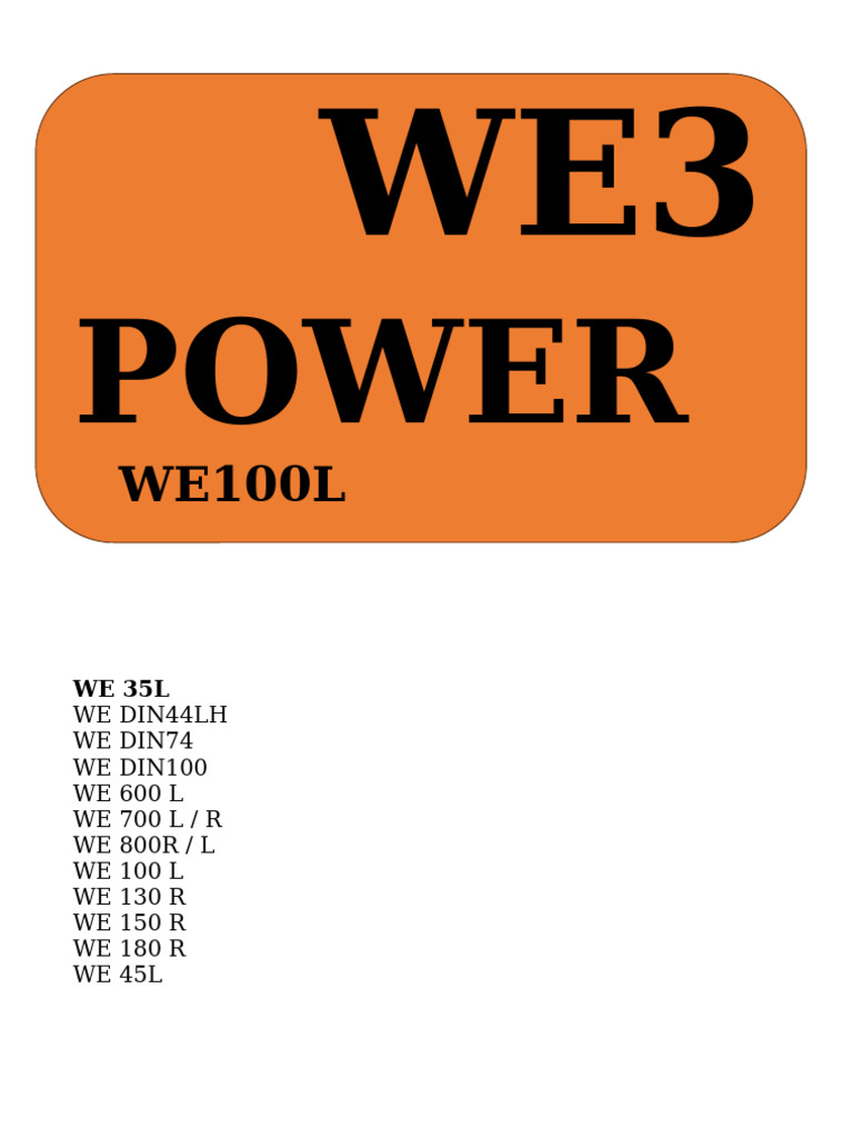 We3 Power | PDF