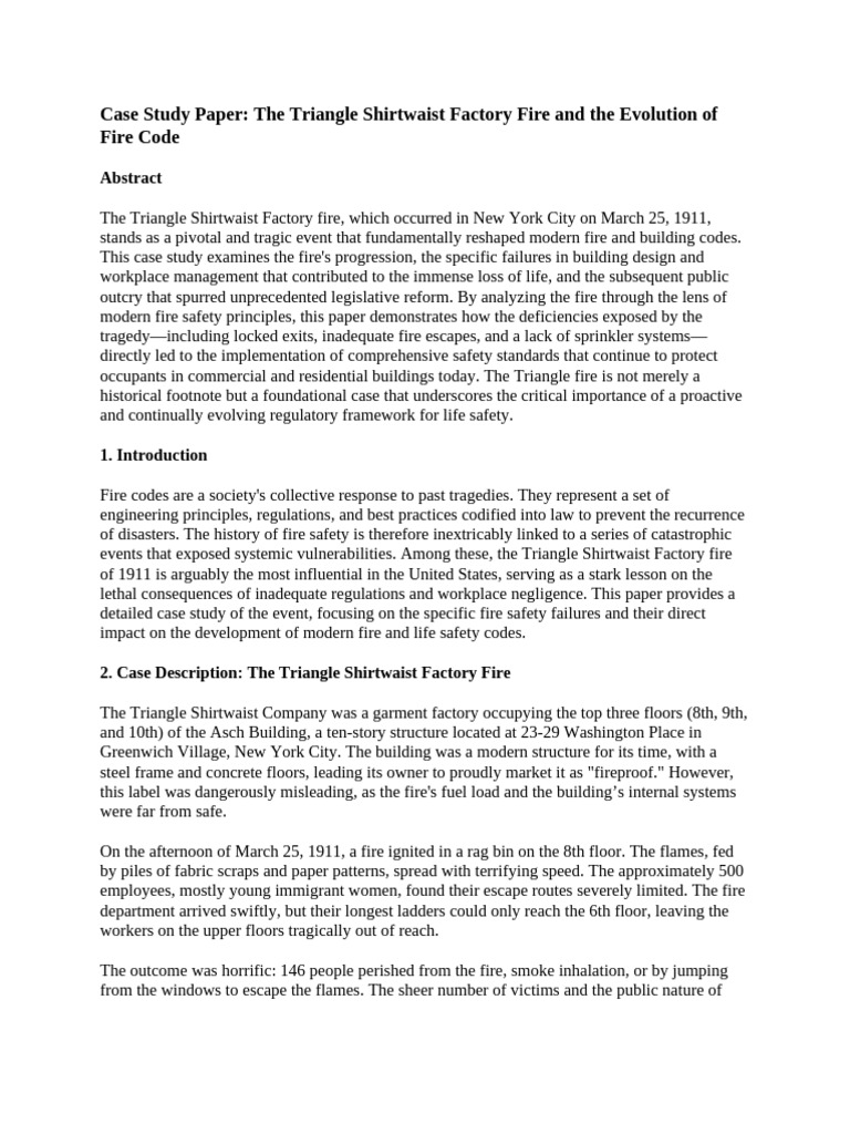 Fire Code Evolution Post-Triangle Fire | PDF | Occupational Safety And ...