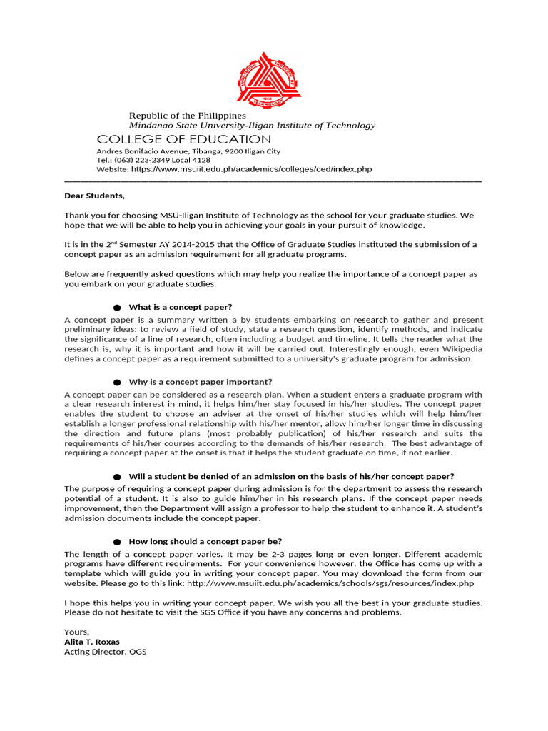 CED FORM Concept Paper Template | PDF | Learning | Cognition