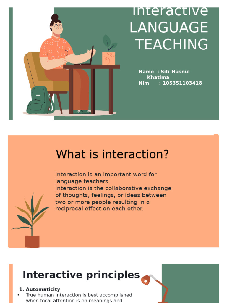Interactive Language Teaching | PDF | Teachers | Classroom