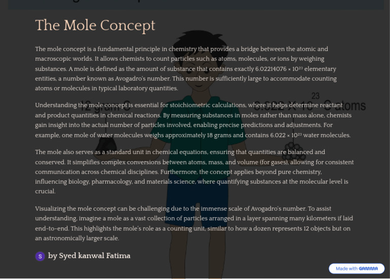 The Mole Concept | PDF