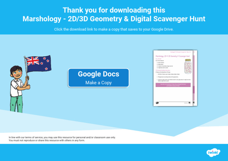 2D-3D Geometry & Digital Scavenger Hunt - Marshology Pack | PDF