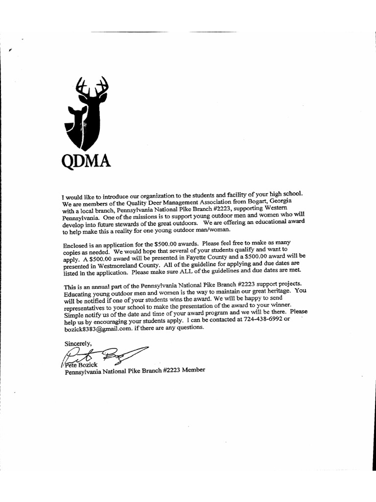 QDMA Scholarship | PDF