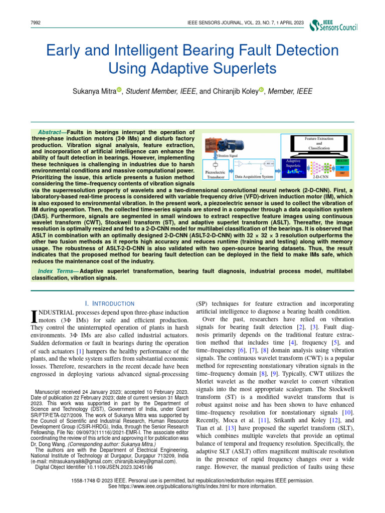 Adaptive Superlets for Bearing Fault Detection | PDF | Machine Learning ...