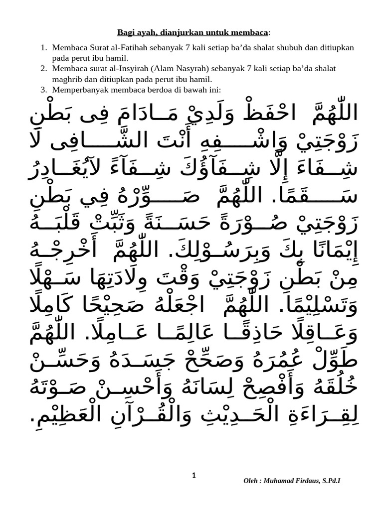 DO'a Orang Hamil | PDF