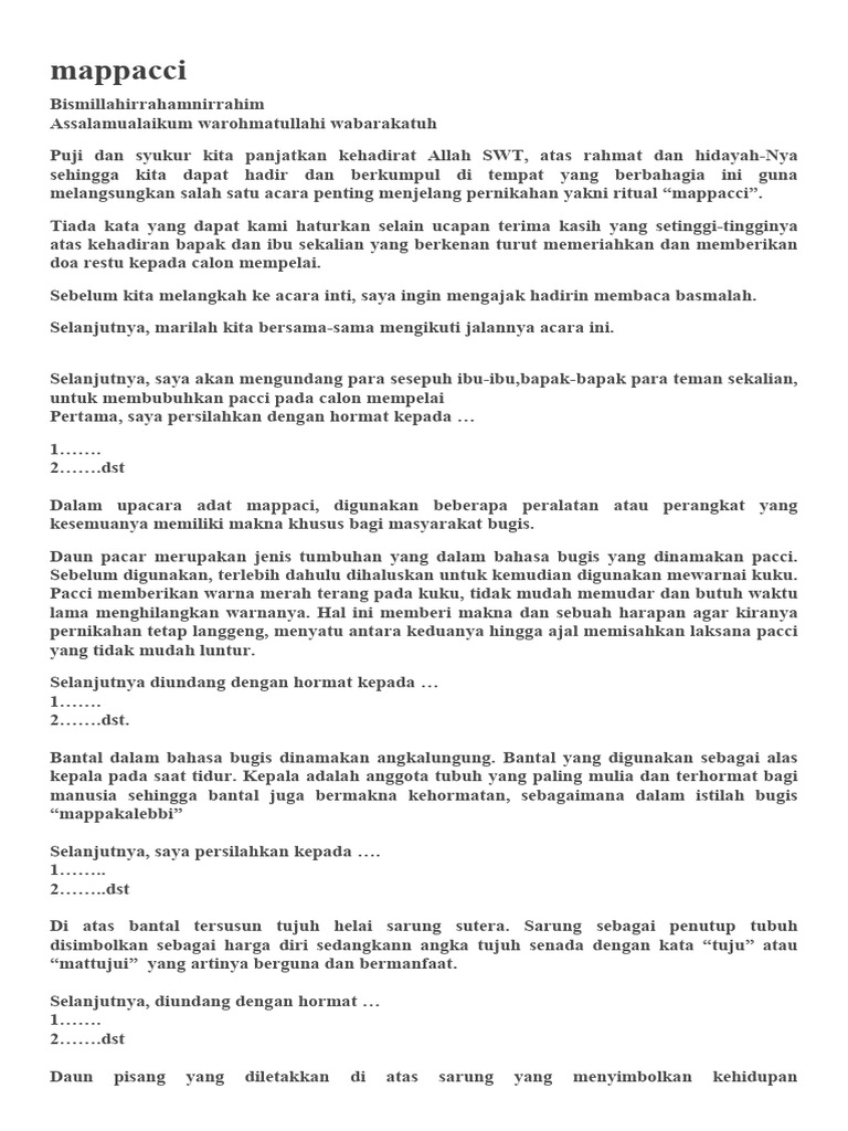 Mappacci Prosesi | PDF
